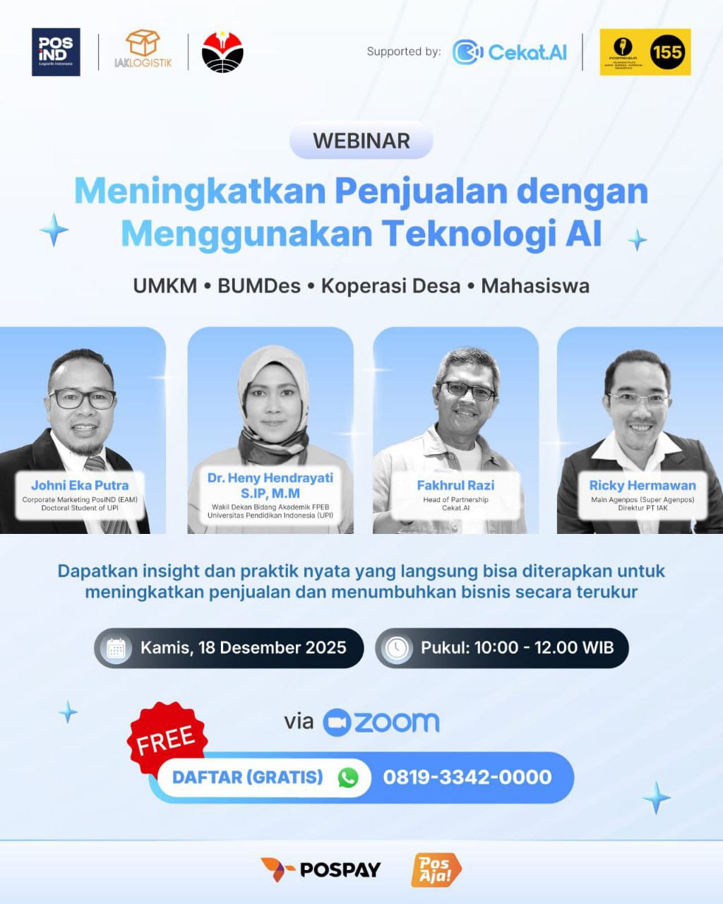 FPEB UPI Bersama PT. Pos Indonesia Dorong UMKM dan BUMDes Tingkatkan ...